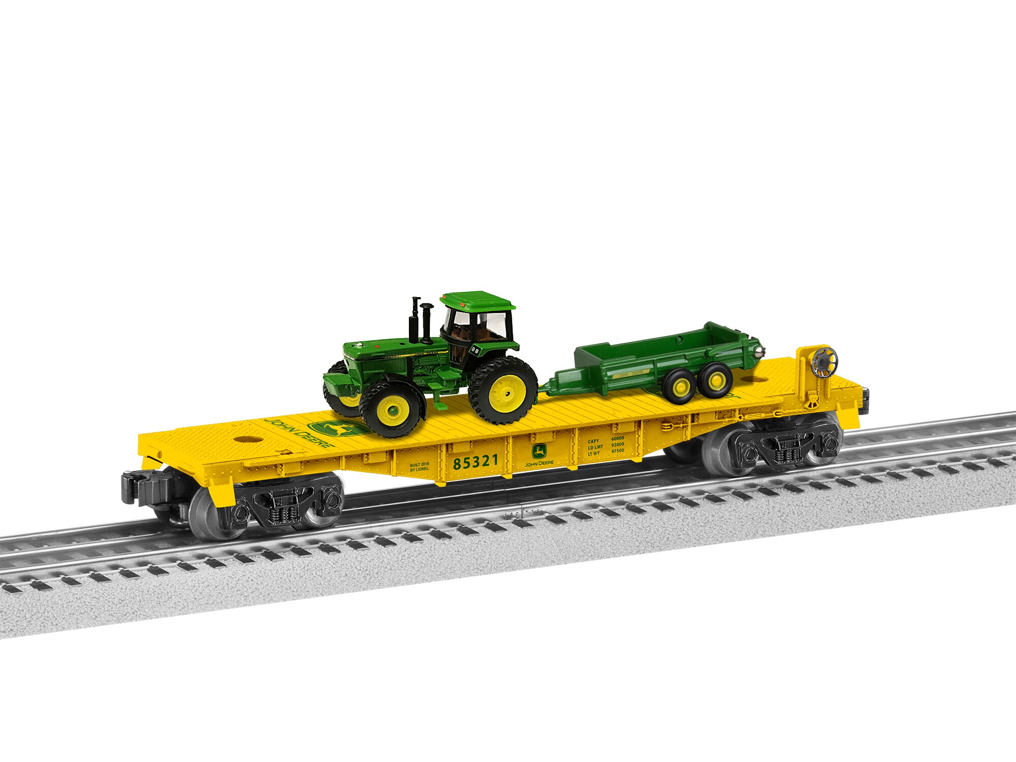 John Deere Flatcar with Tractor load